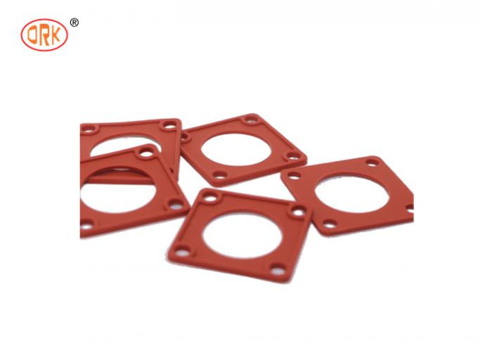 Silicone Good Elongation Reddish 70 Shore Rubber Square Gasket For ...